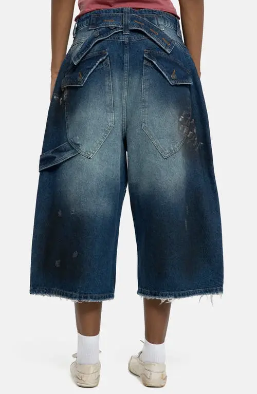 JADED LONDON Painted Colossus Crop Wide Leg Jeans