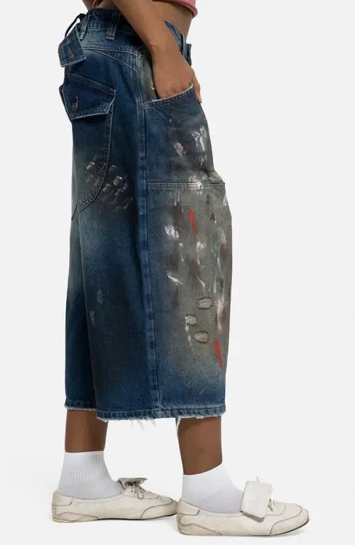 JADED LONDON Painted Colossus Crop Wide Leg Jeans