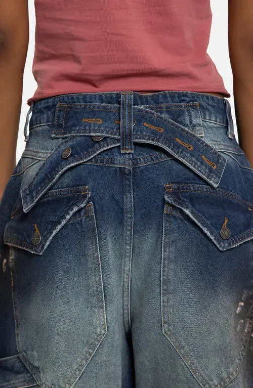 JADED LONDON Painted Colossus Crop Wide Leg Jeans