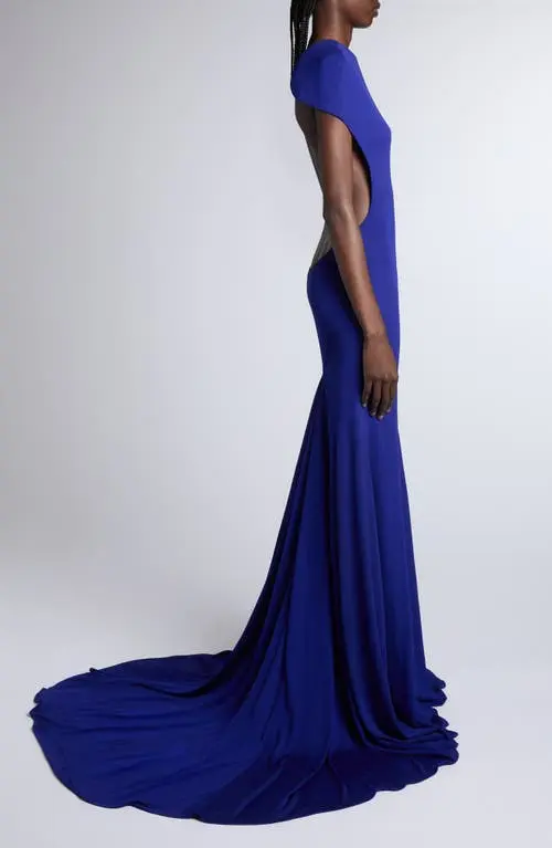 TOM FORD Backless Crepe Jersey Gown With Train