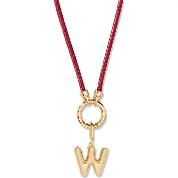 BROOK & YORK Kai Initial Charm Necklace - Gold/purple W
