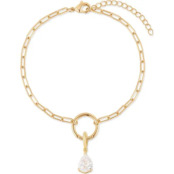 BROOK & YORK Colette Mini Teardrop Birthstone Bracelet - Gold/april