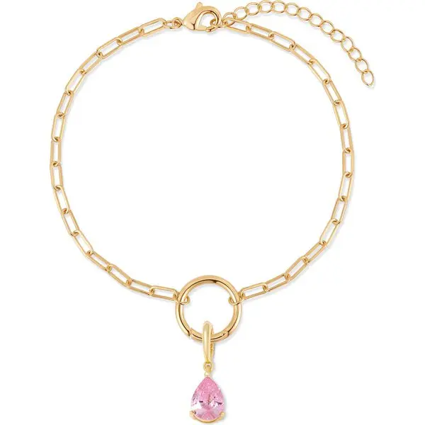 BROOK & YORK Colette Mini Teardrop Birthstone Bracelet - Gold/october