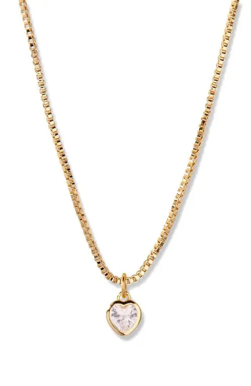 BROOK & YORK Mackenzie Birthstone Heart Pendant Necklace - Gold/april