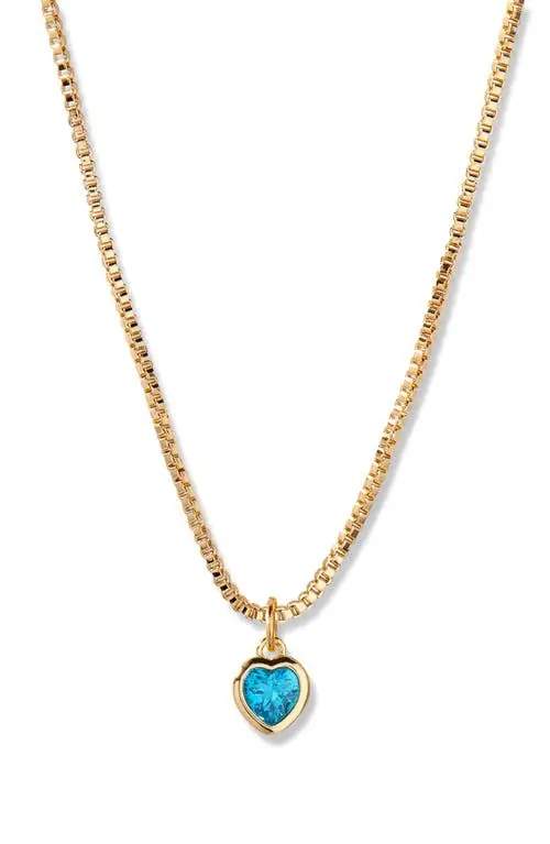 BROOK & YORK Mackenzie Birthstone Heart Pendant Necklace - Gold/december