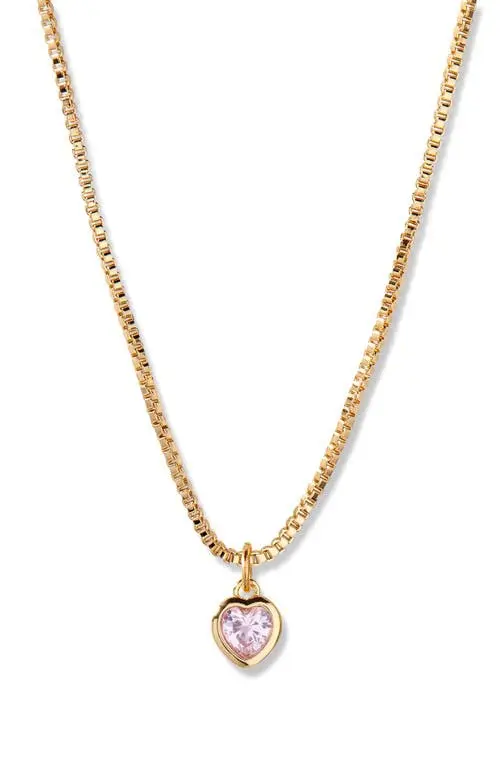 BROOK & YORK Mackenzie Birthstone Heart Pendant Necklace - Gold/june