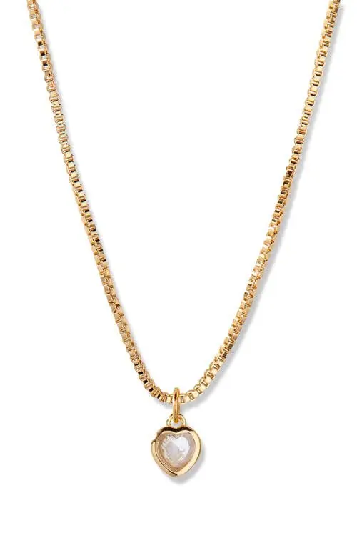 BROOK & YORK Mackenzie Birthstone Heart Pendant Necklace - Gold/march