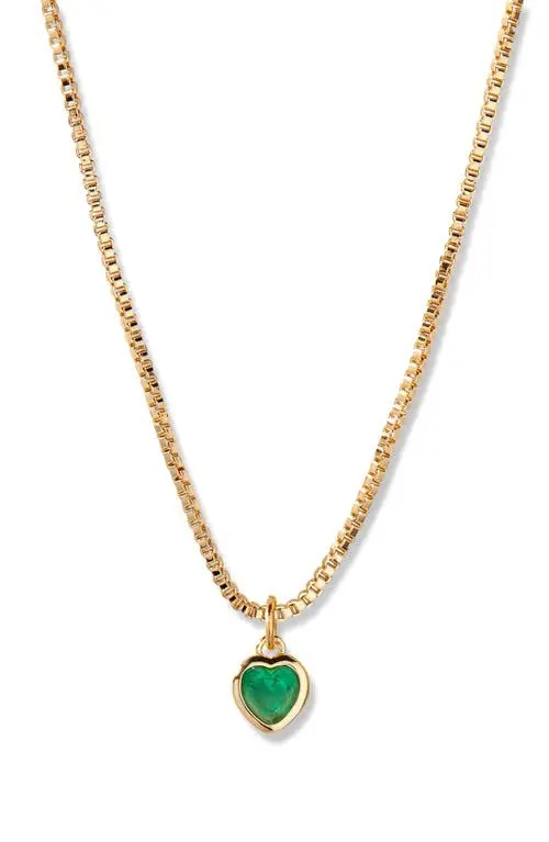 BROOK & YORK Mackenzie Birthstone Heart Pendant Necklace - Gold/may