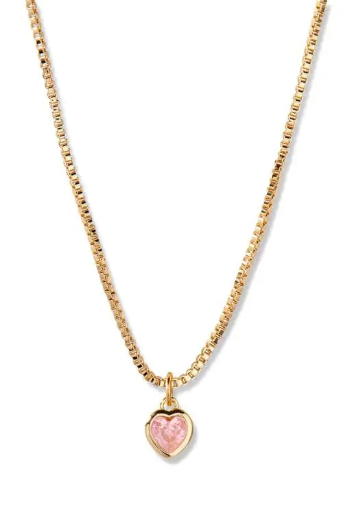 BROOK & YORK Mackenzie Birthstone Heart Pendant Necklace - Gold/october