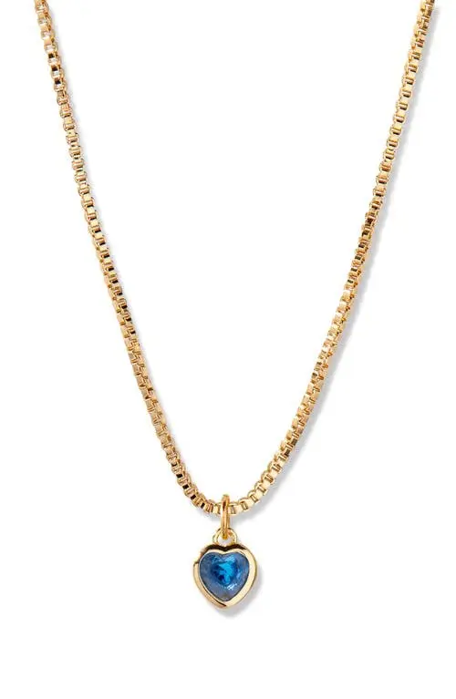 BROOK & YORK Mackenzie Birthstone Heart Pendant Necklace - Gold/september
