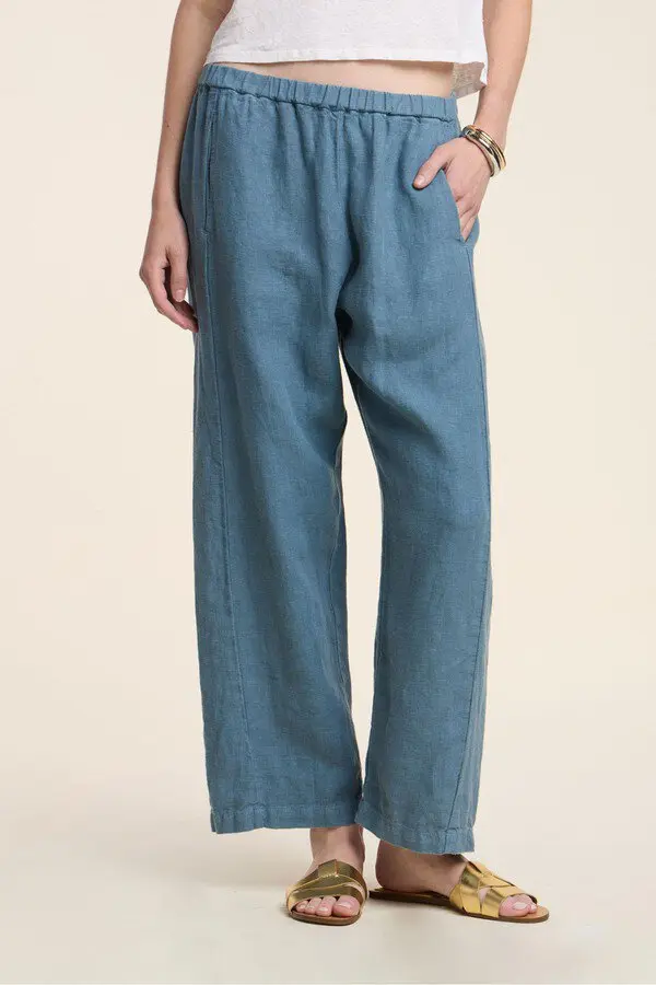 Velvet By Graham & Spencer Celine Heavy Linen Pant