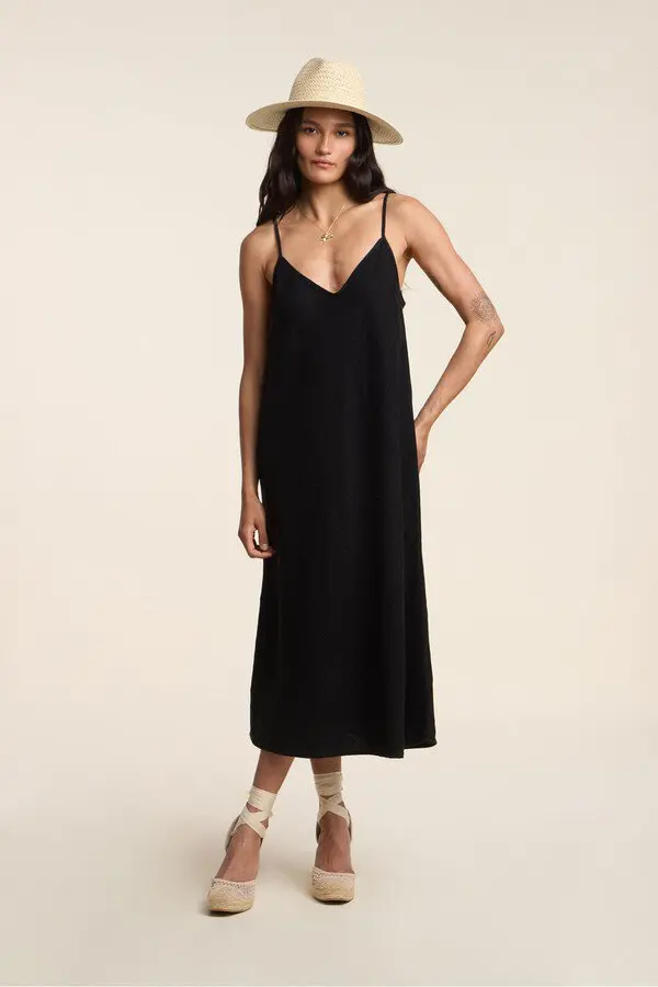 Velvet By Graham & Spencer Hope Heavy Linen Dress