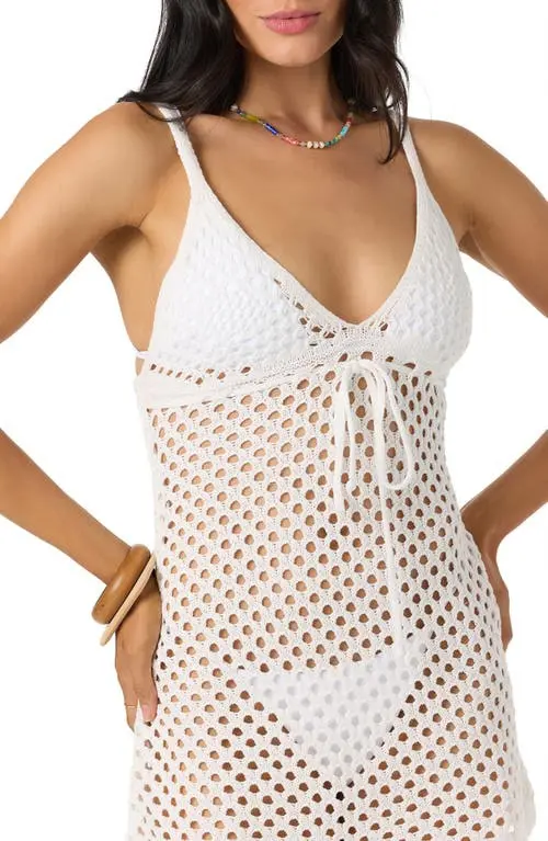 O'Neill Zoey Sheer Cotton Cover-up Mini Sundress - White