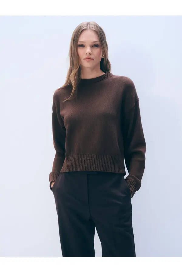 WHITE & WARREN Luxe Cotton Crewneck