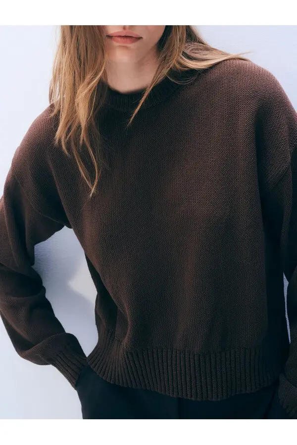 WHITE & WARREN Luxe Cotton Crewneck
