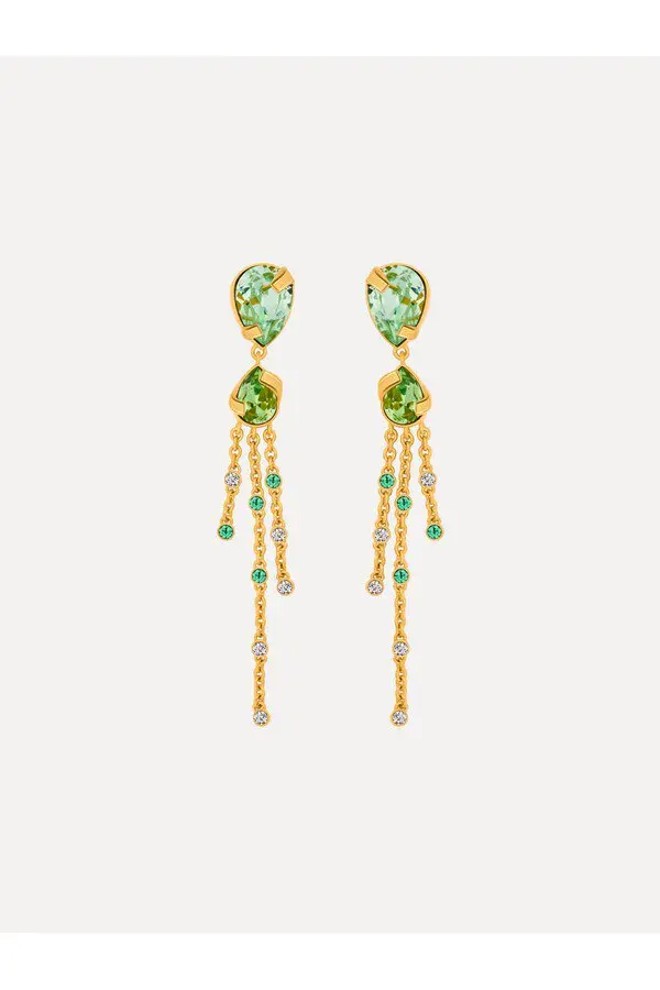 Oscar De La Renta Pear-cut Chandelier Earrings - Gold
