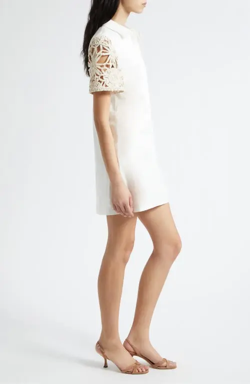 Ramy Brook Celine Linen Blend Mini Dress With Appliqué Sleeves