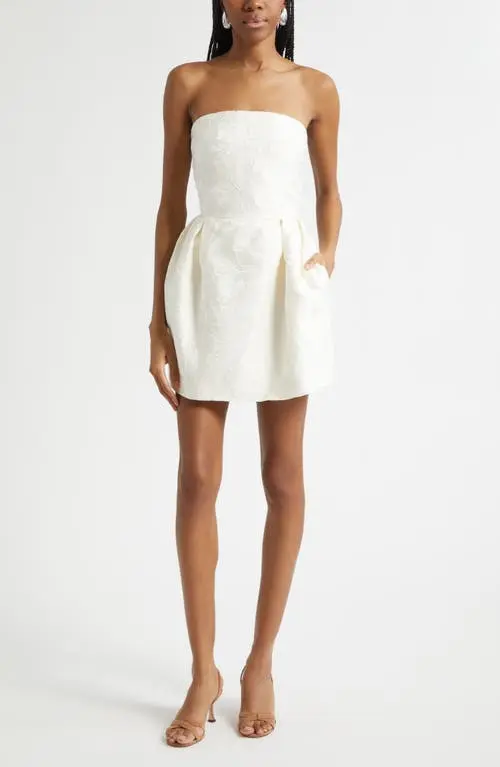 Ramy Brook Ever Jacquard Strapless Mini Dress