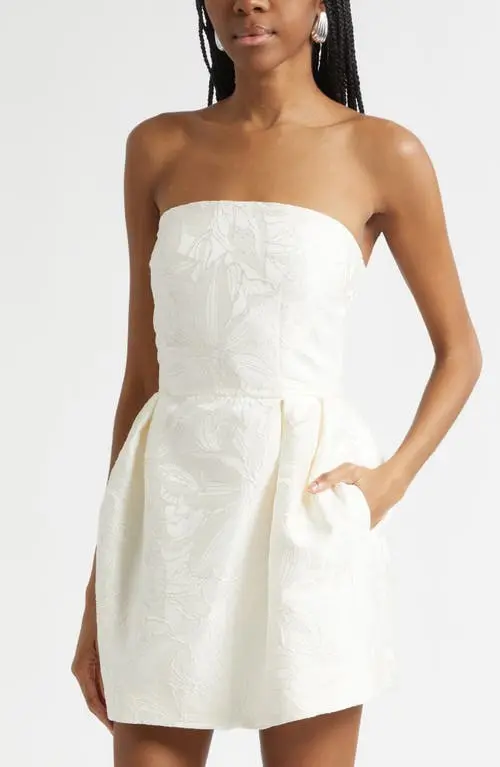 Ramy Brook Ever Jacquard Strapless Mini Dress