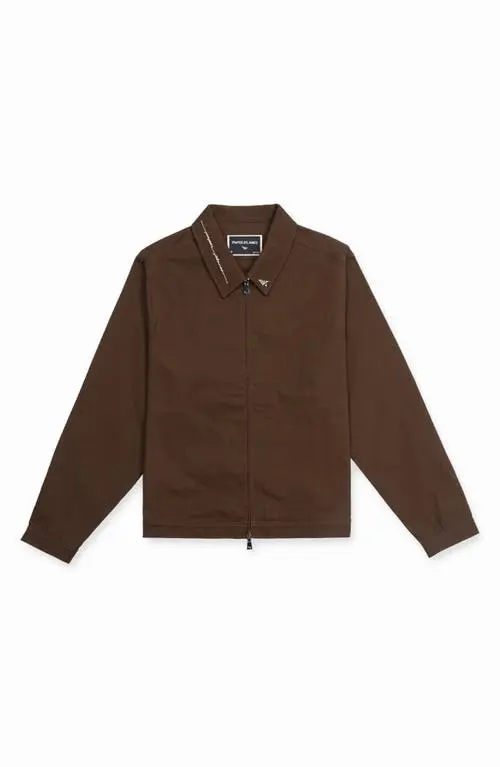 PAPER PLANES Script Logo Cotton Canvas Jacket