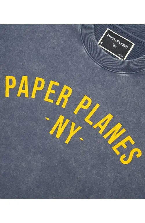 PAPER PLANES Ny Felt Logo Sweatshirt