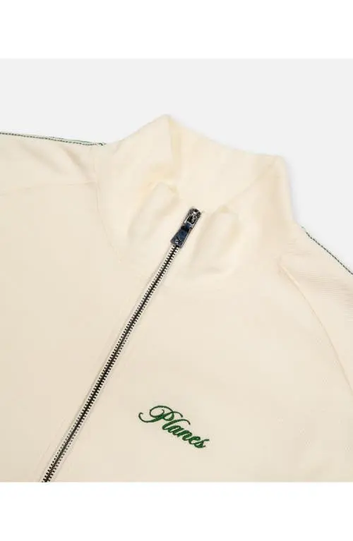 PAPER PLANES Cotton French Terry Zip-up Jacket