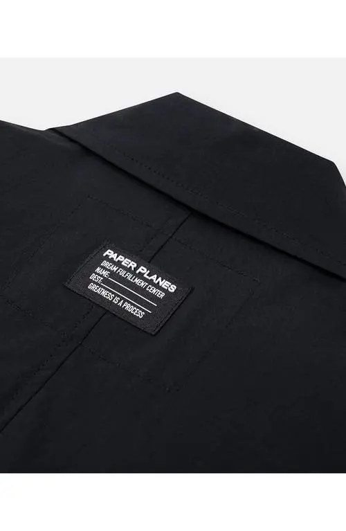 PAPER PLANES Cotton Blend Utility Jacket - Black