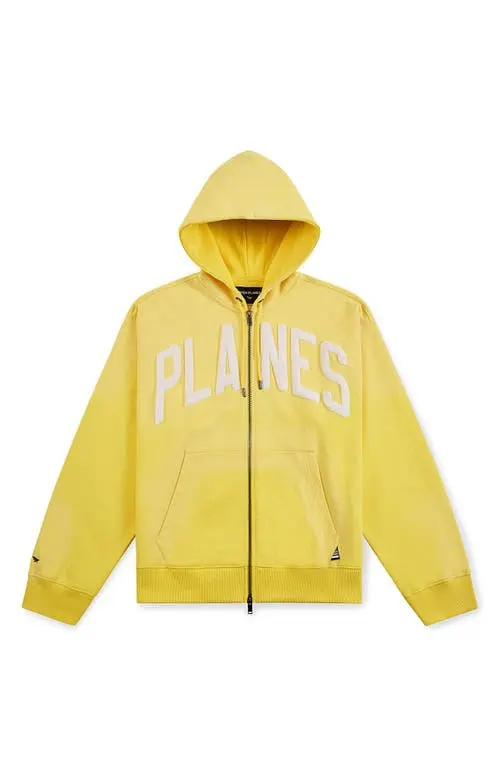 PAPER PLANES Arched Logo Zip Hoodie