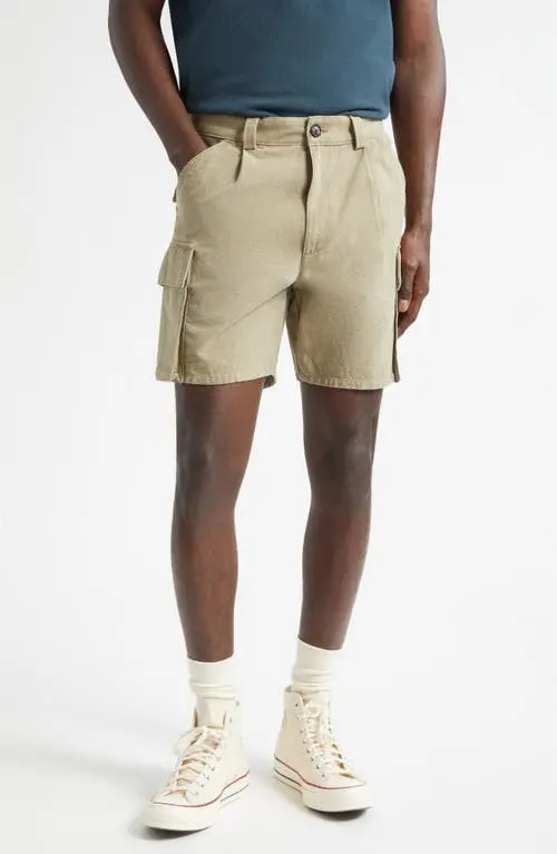 NOAH Pleated Cargo Shorts In Washed Cotton Canvas