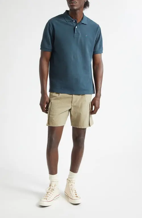 NOAH Pleated Cargo Shorts In Washed Cotton Canvas