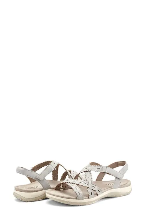Earth Sanetra Ankle Strap Sandal - Light Grey