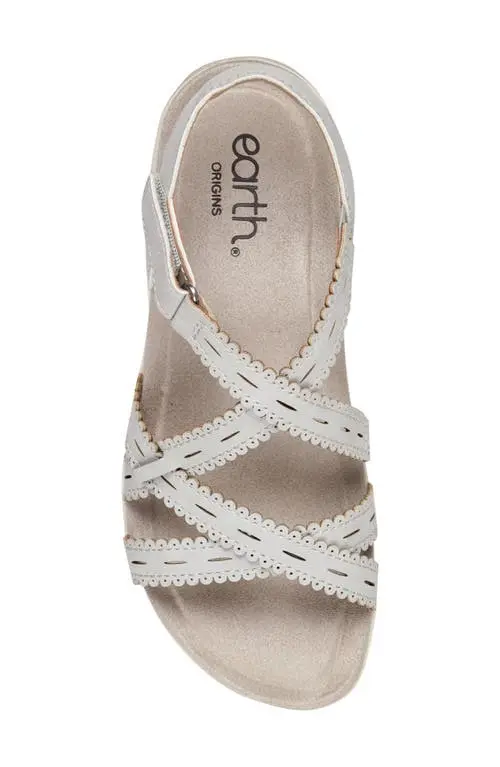 Earth Sanetra Ankle Strap Sandal - Light Grey
