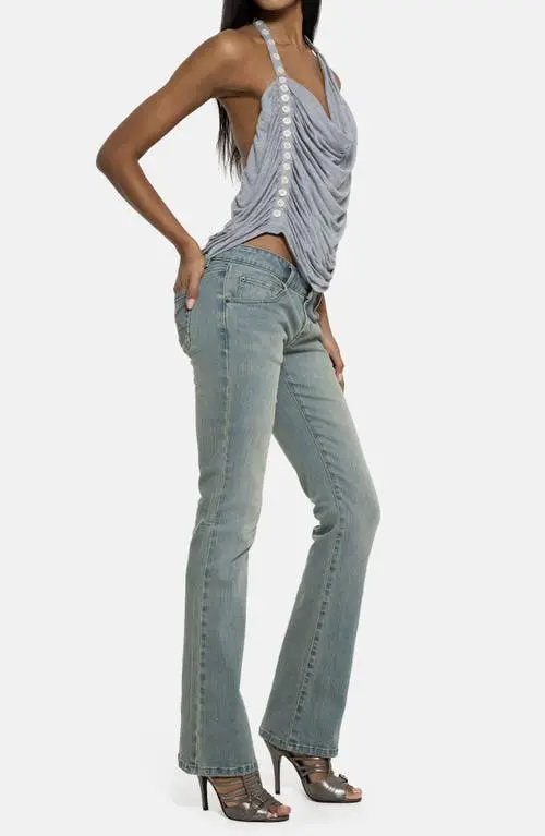 JADED LONDON Button Drape Halter Top