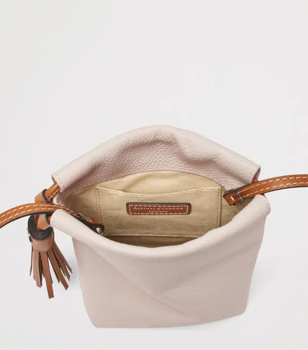 ASPINAL OF LONDON Soho Leather Cross-body Pouch - Neutral