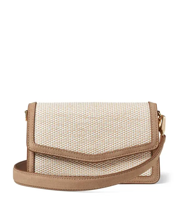 ASPINAL OF LONDON Raffia Eliza Clutch Bag - Neutral