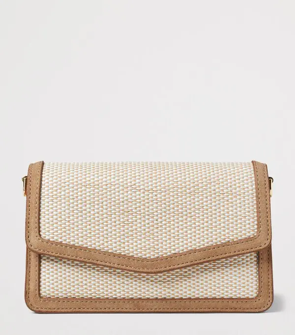 ASPINAL OF LONDON Raffia Eliza Clutch Bag - Neutral