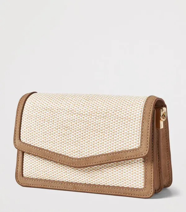 ASPINAL OF LONDON Raffia Eliza Clutch Bag - Neutral
