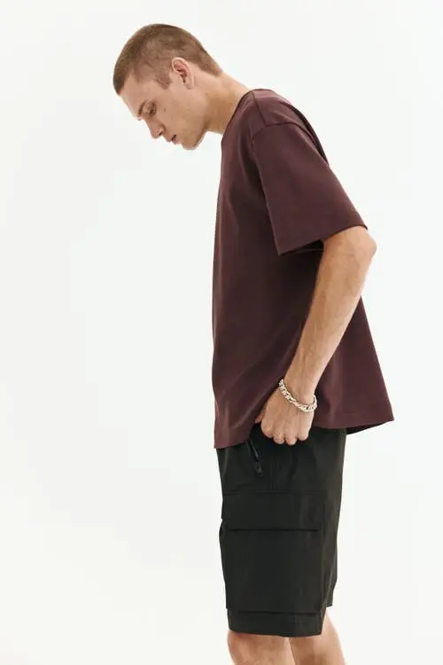 H&m Regular-fit Nylon Cargo Shorts - Black
