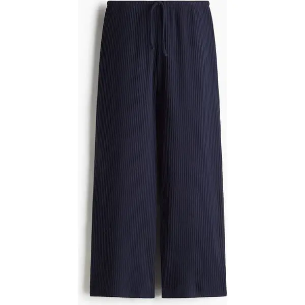 H&m Rib-knit Wide-leg Trousers