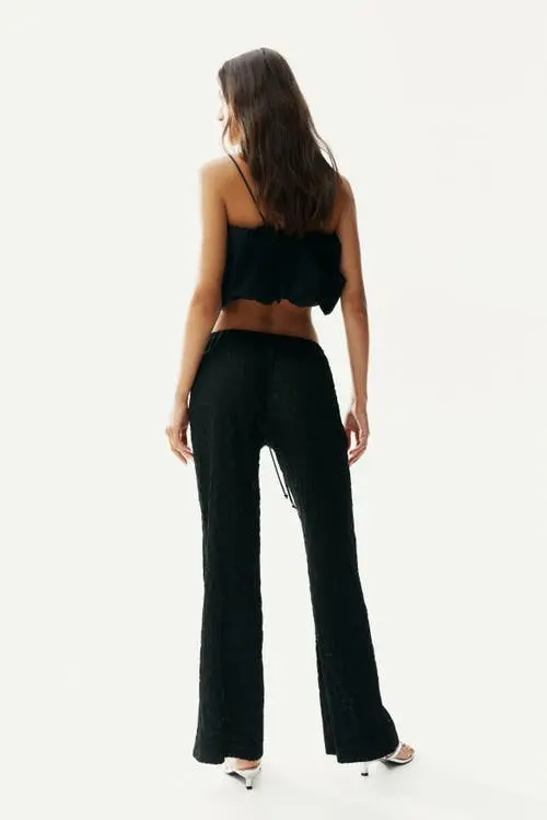 H&m Lace-look Drawstring Trousers