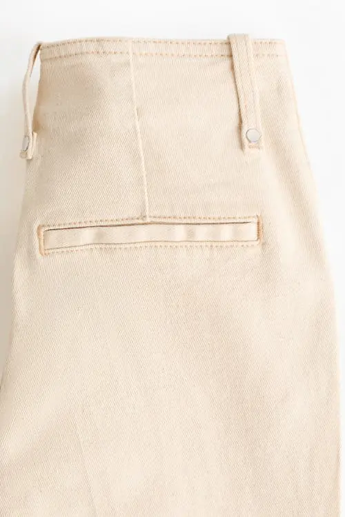 H&m Bootcut High Waist Jeans - Light Beige