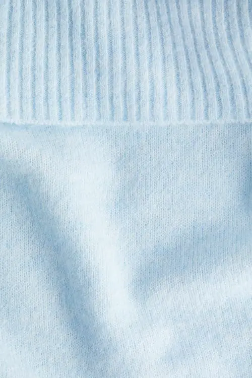 H&m Off-the-shoulder Jumper - Light Blue