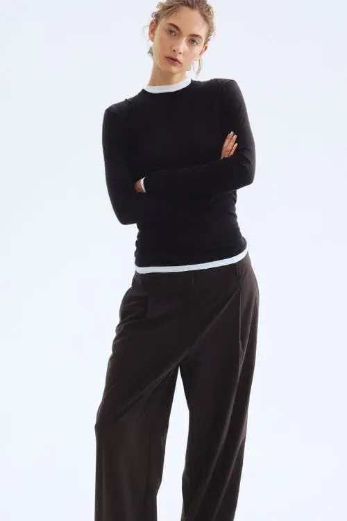 H&m Wide Leg Pleated Trousers