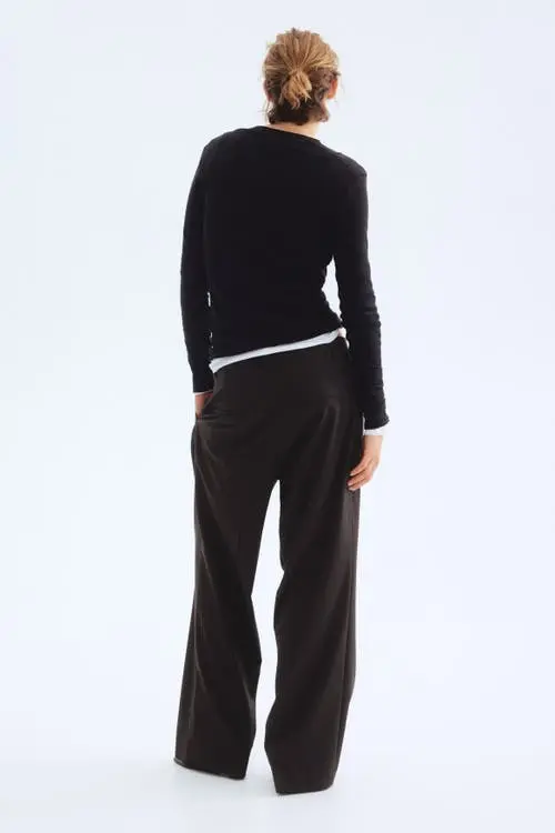 H&m Wide Leg Pleated Trousers
