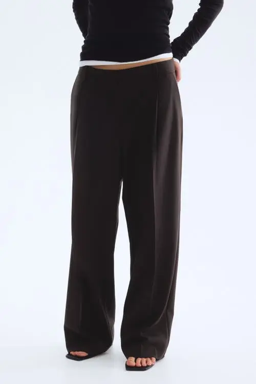 H&m Wide Leg Pleated Trousers
