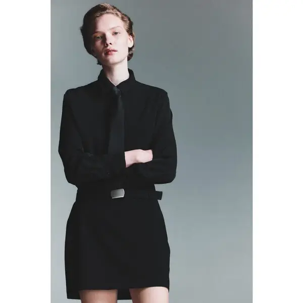 H&m Belted Mini Skirt - Black