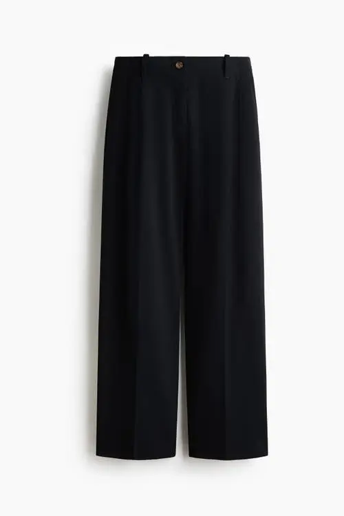 H&m Tailored Trousers With Straight Legs - Black