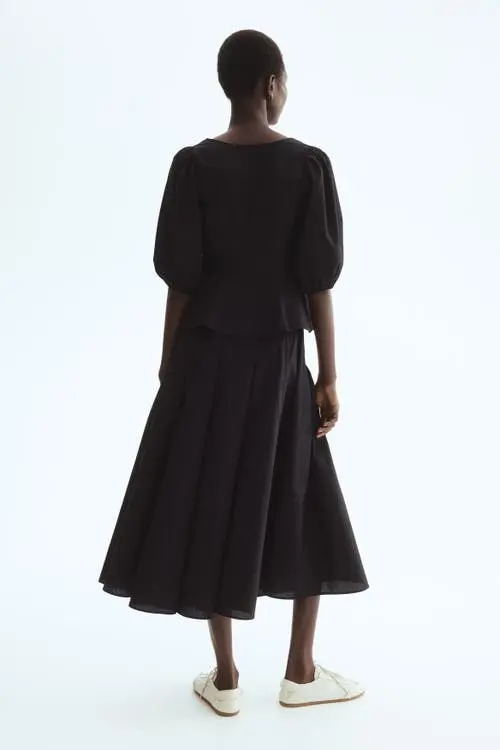 H&m Circular Poplin Midi Skirt