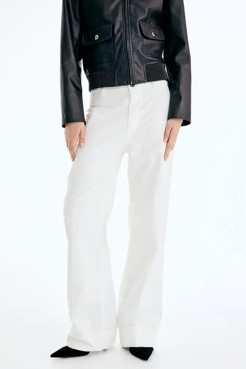 H&m Canvas Trousers - White