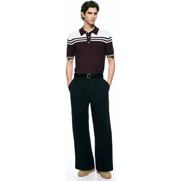 H&m Loose Fit Tailored Trousers In Cotton And Lyocell Blend